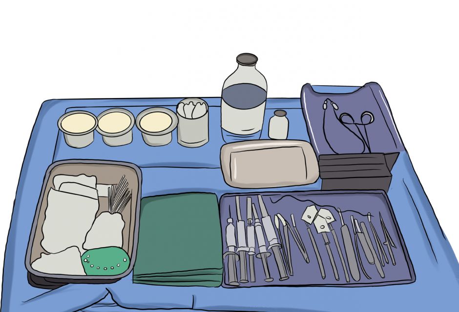 Trolley Set up - Cataract surgery